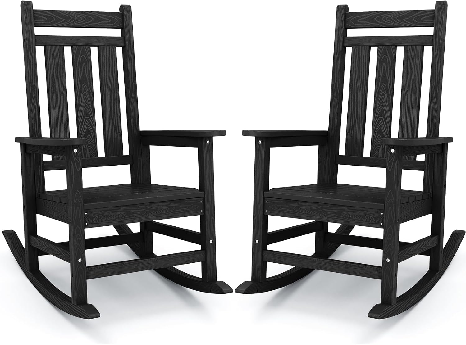 Amazon.com : KINGYES Outdoor Patio Rocking Chair Set of 2, Weather ...