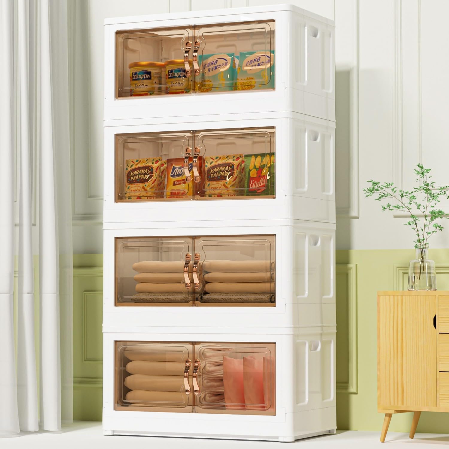 Amazon.com - Pekky 16L Collapsible Storage Box with Lid, 2 Packs ...