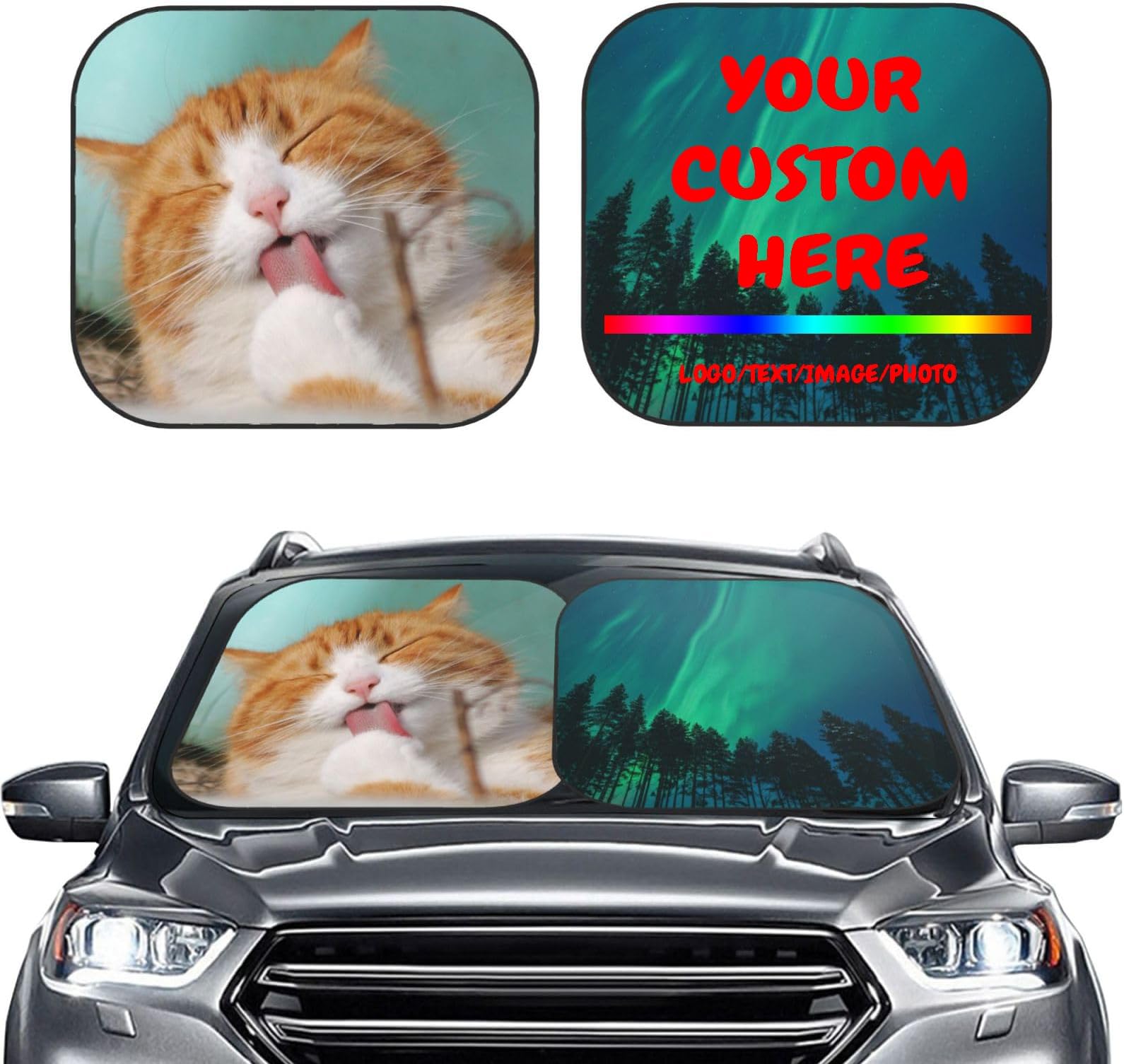 Amazon.com: Custom Car Sun Shade Windshield Personalized Car Windshield ...