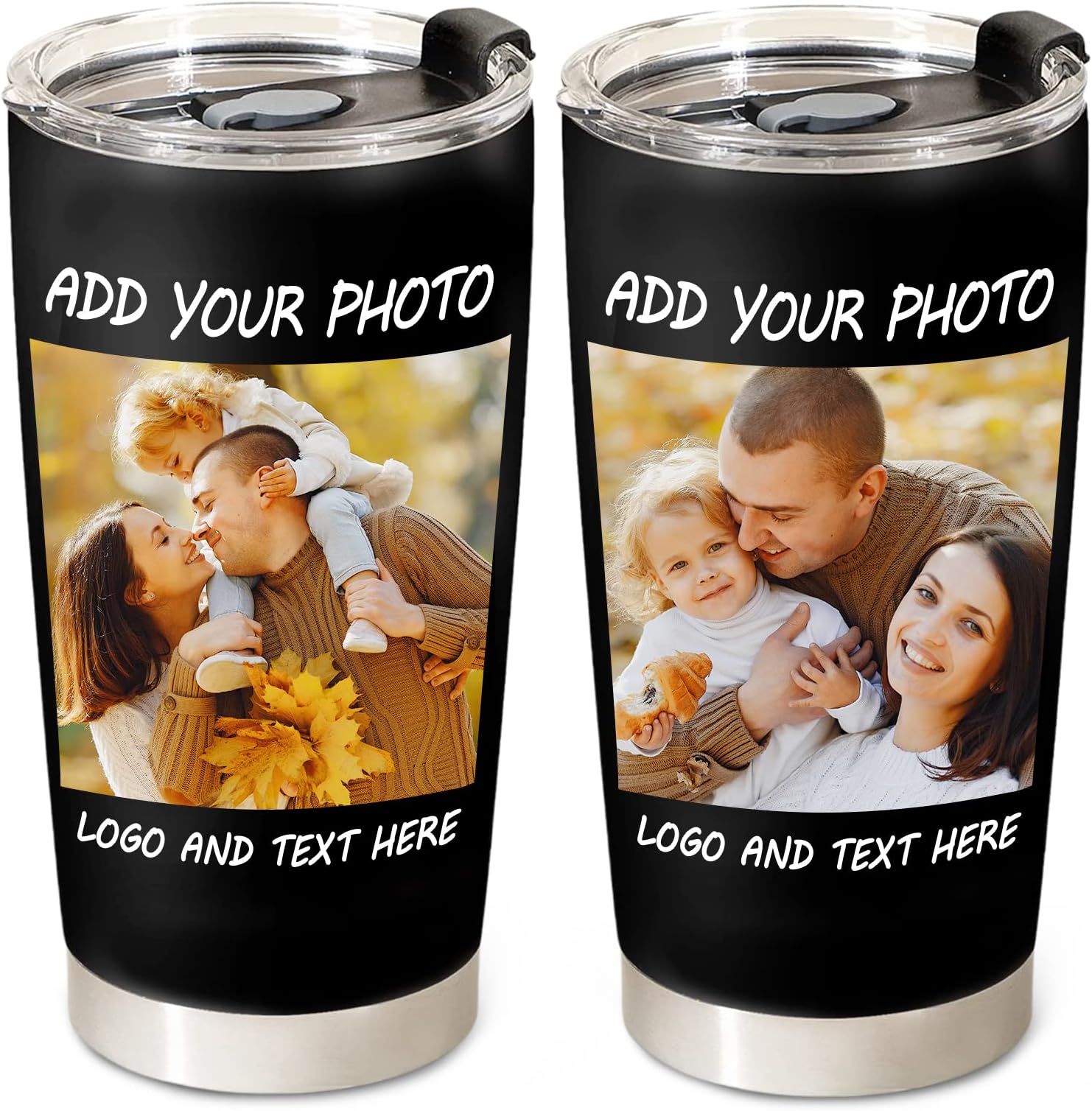 Amazon.com: Personalized Travel Mugs with Picture - Custom Travel Mug ...