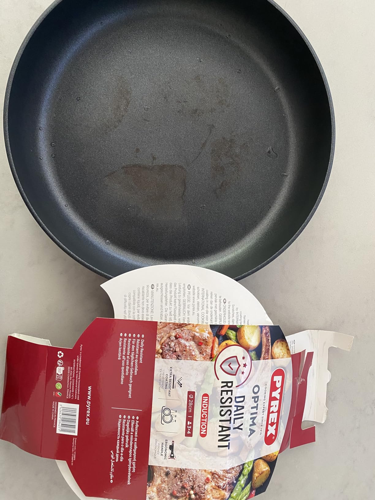 Pyrex 4937810 Optima+ Induction Non-Stick Frypan, 20cm,Black: Frying ...