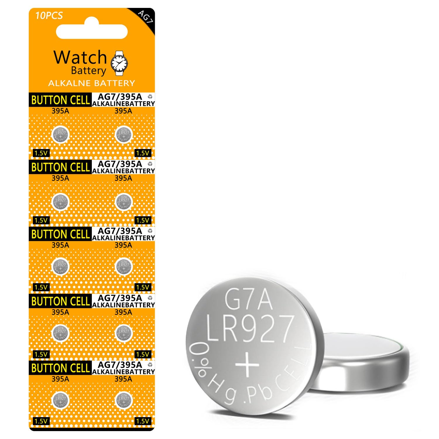 10PCS SR927SW 395 Coin Battery 399 SR927 LR927 AG7 Battery 1.5V Watch ...
