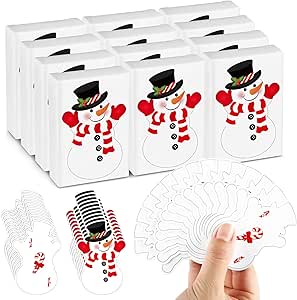 Amazon.com: Foilswirl 12 Decks Christmas Playing Cards Mini Snowman ...