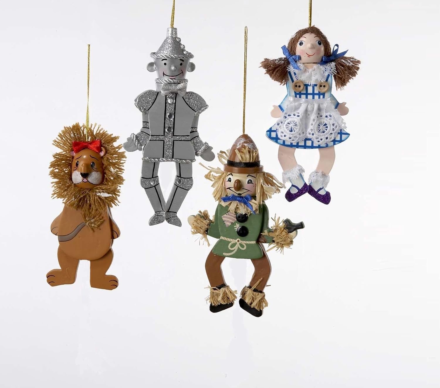 Amazon.com: 4 5-6" WOODEN WIZARD OF OZ PUPPET ORNAMENT, SET OF 4 ...