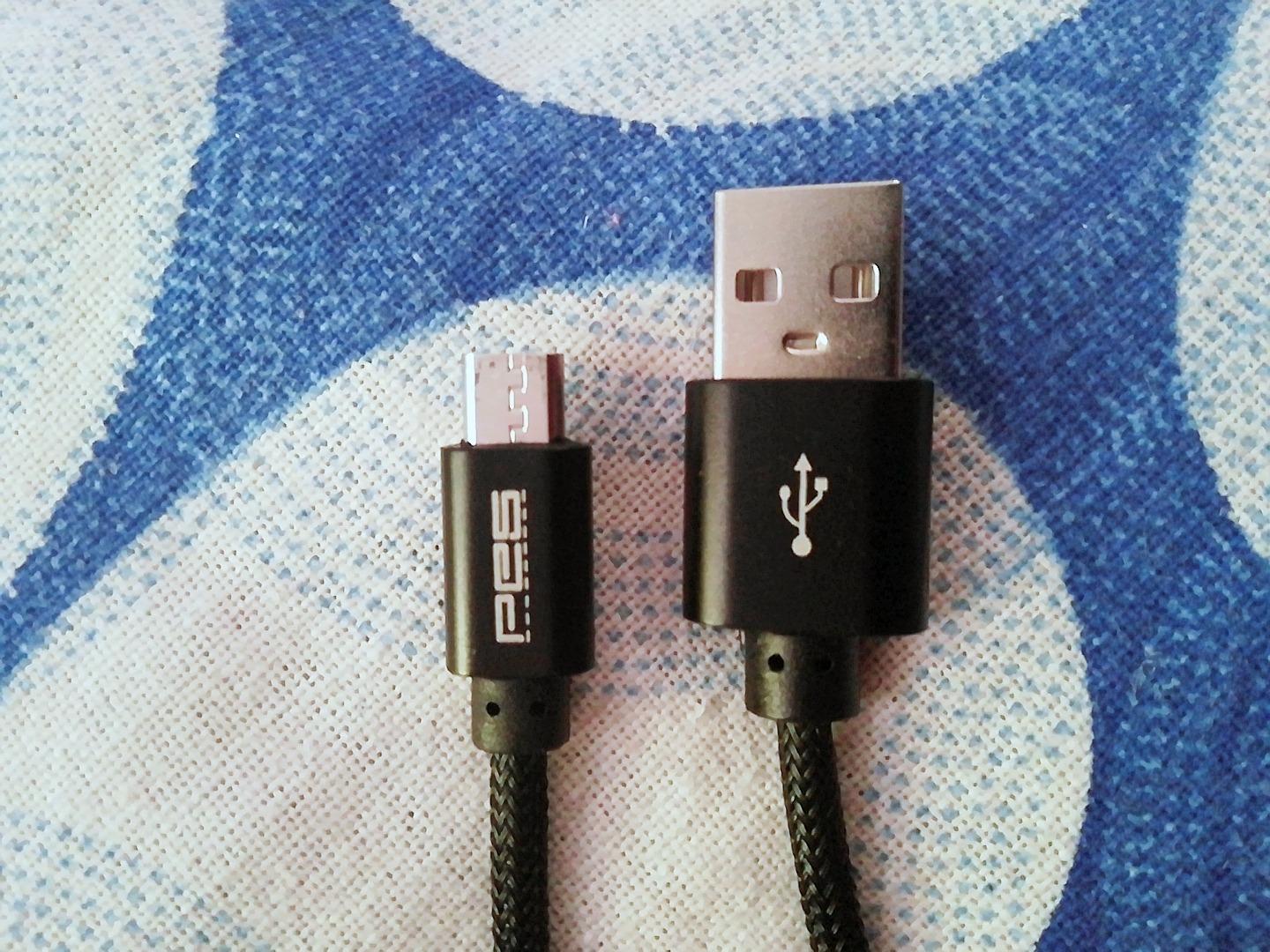 PES Pure Zinc Alloy (Nylon Braided) Cable Certified Micro USB to USB ...