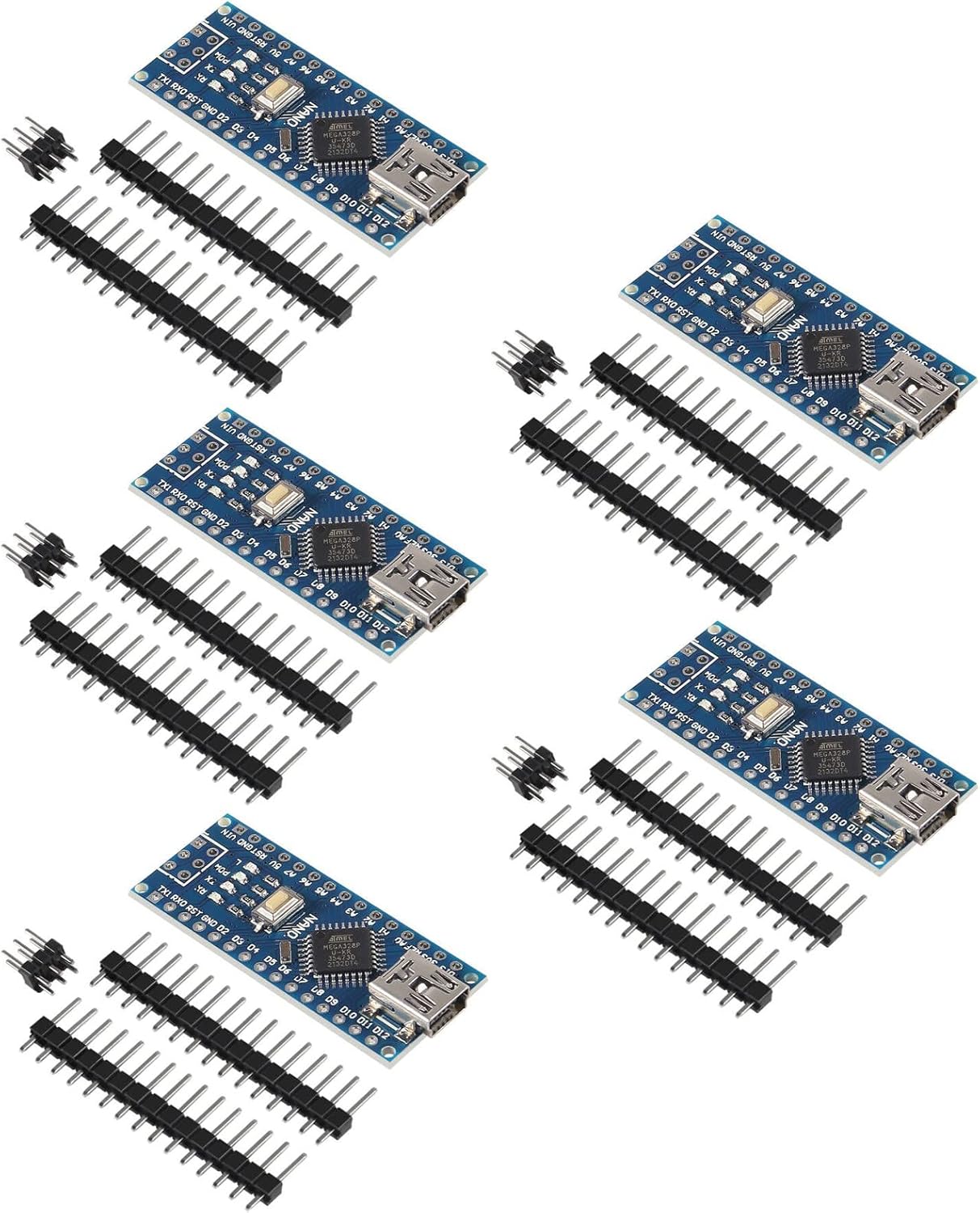 Amazon.com: 5PCS Mini Nano V3.0 ATmega328P 5V 16M Mini USB ...