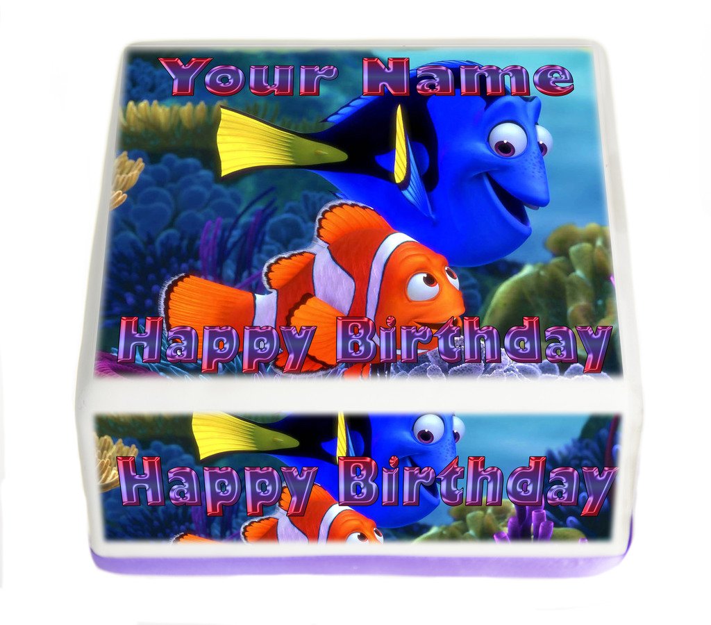 Buy Finding Nemo - Dory - PERSONALISED 8.5." Inch PRE CUT Square Edible ...