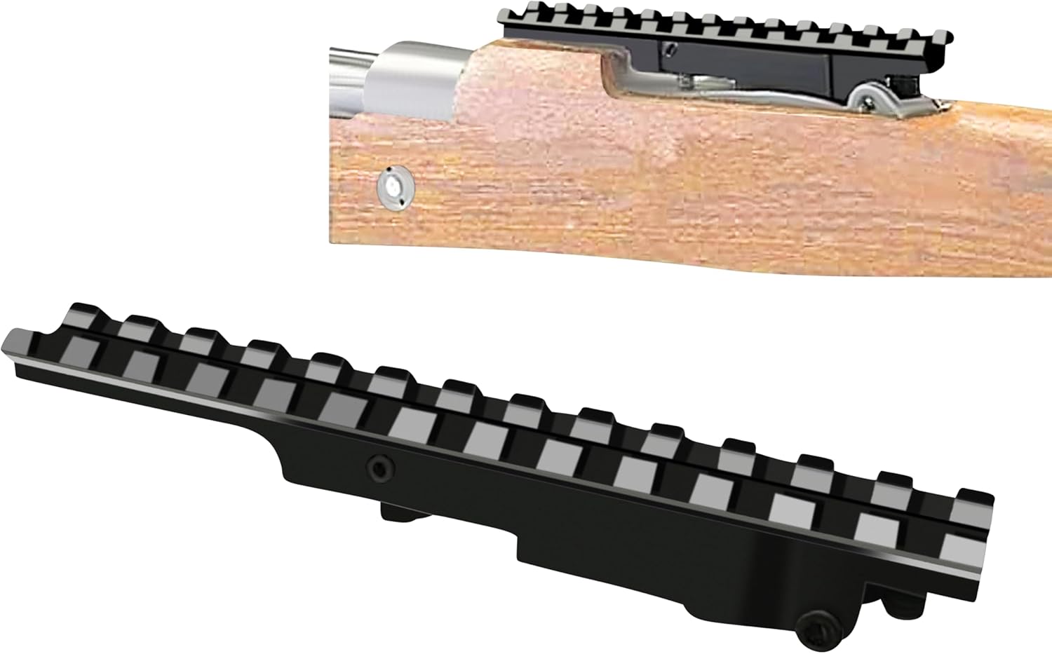 GOTICAL Mauser K98 Rifle 7/8 Weaver Picatinny Rail Base Scope Rear ...