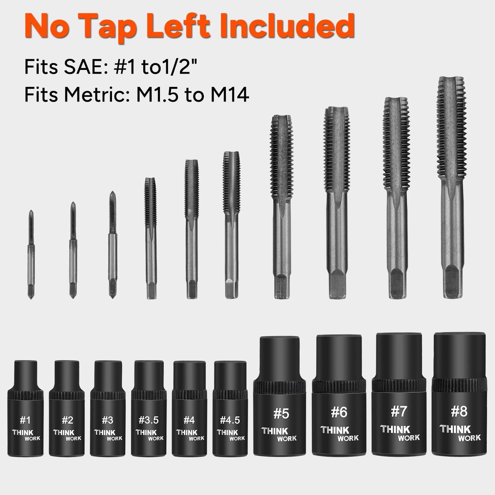 Snapklik.com : THINKWORK 12 Piece Magnetic Tap Socket Set