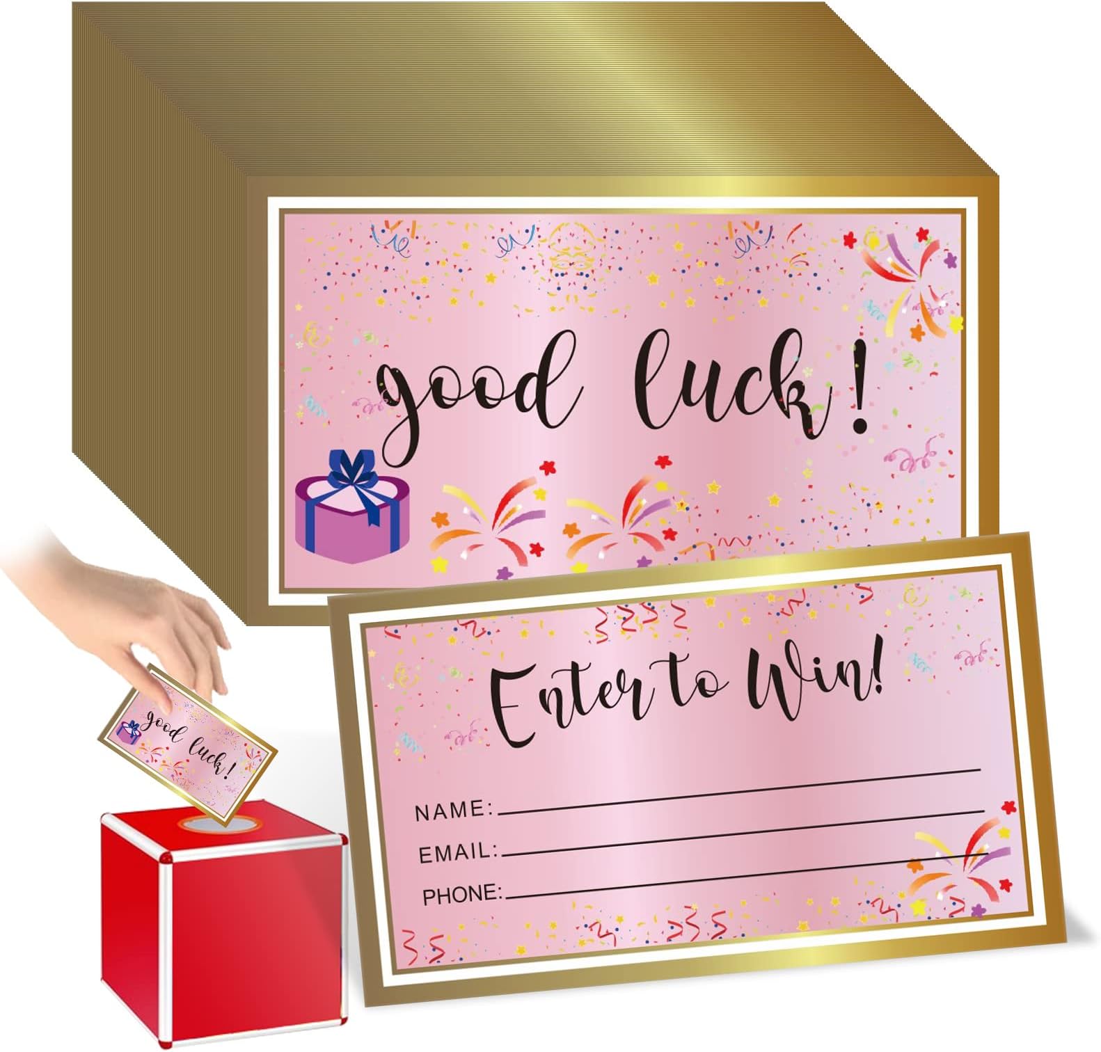 Amazon.com : 300 Raffle Tickets Enter to Win Cards Entry Form Cards for ...