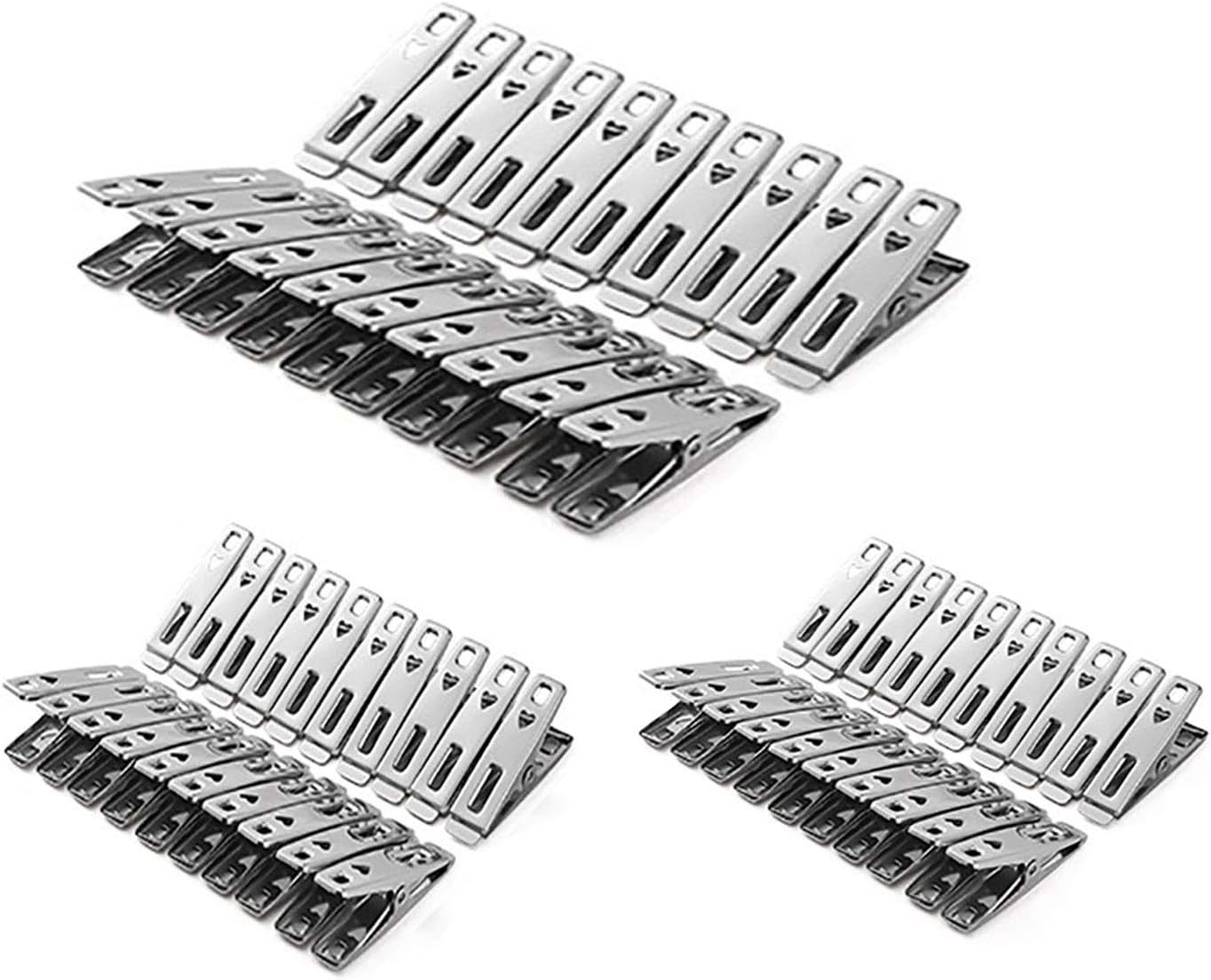 Amazon.com: VIPbuy 60 PCS Strong Stainless Steel Clothes Pins Metal ...