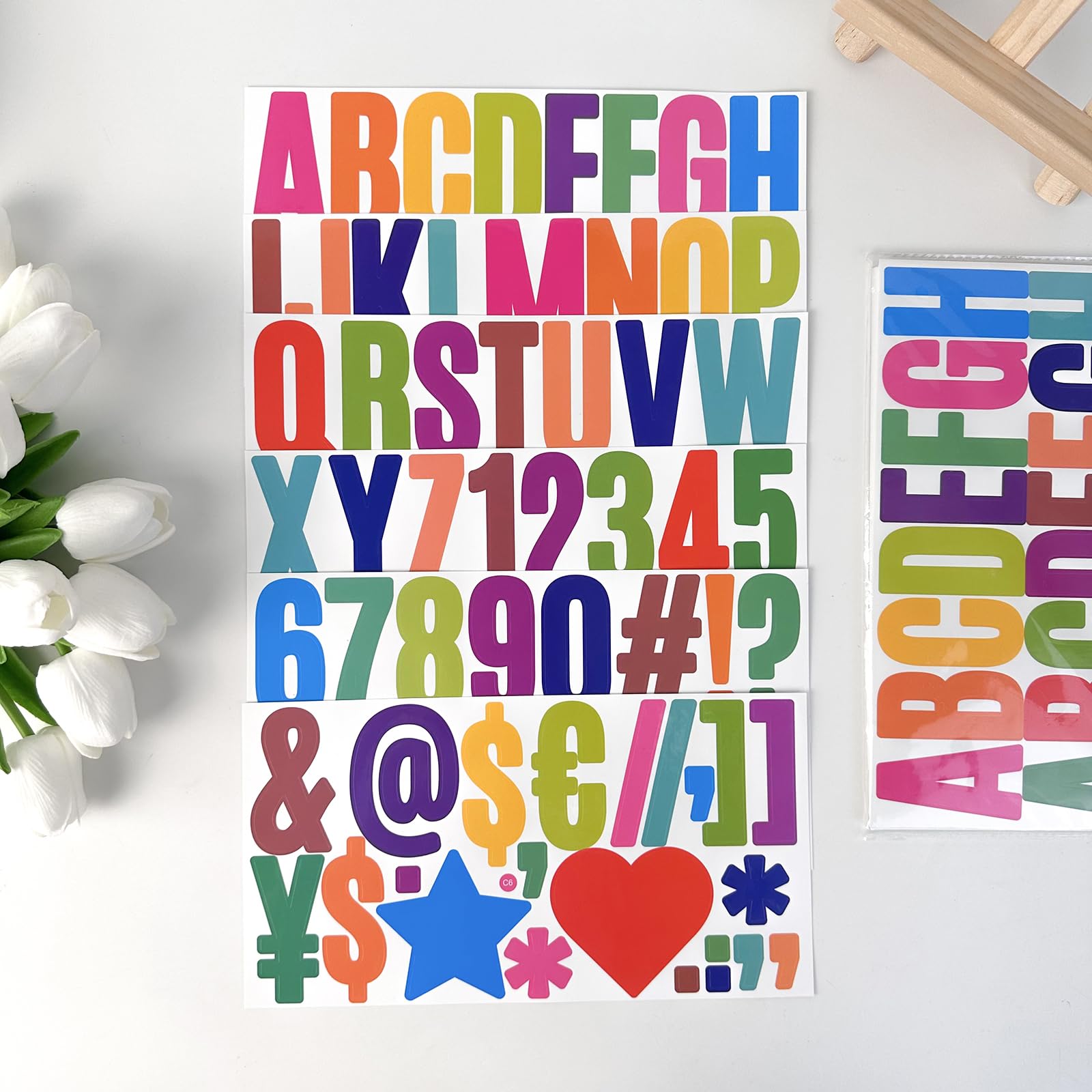 Snapklik.com : 24 Sheets Colorful Outdoor Letter Stickers Large, 2.5 ...