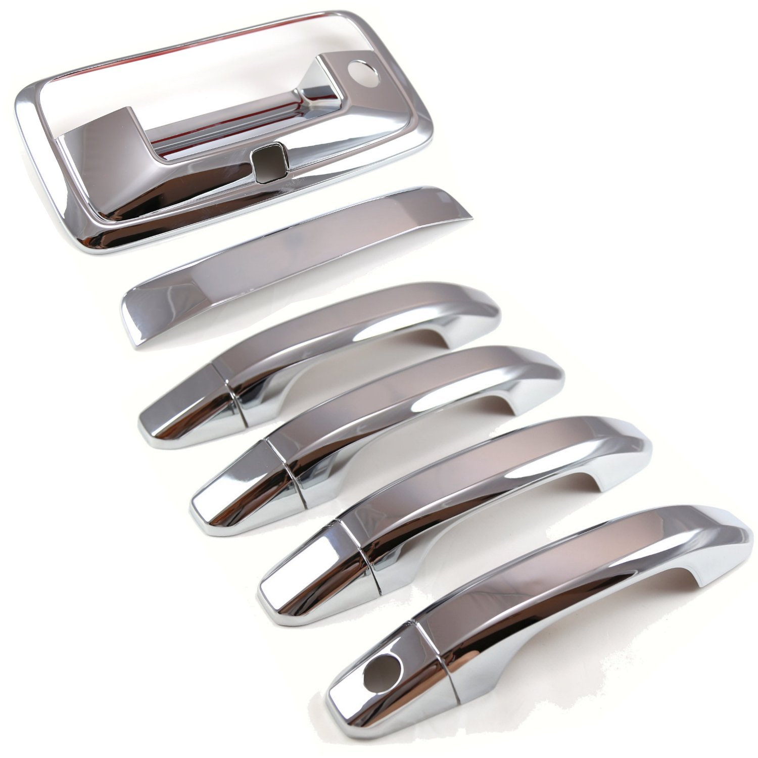 Amazon.com: EZ Motoring Chrome 4 Doors Handle W/O Passenger Keyhole ...