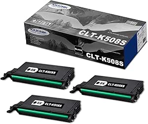 Amazon.com: 3-Pack CLT-K508S High Yield Black Toner Cartridge, Replacement for Samsung CLT-K508S ...