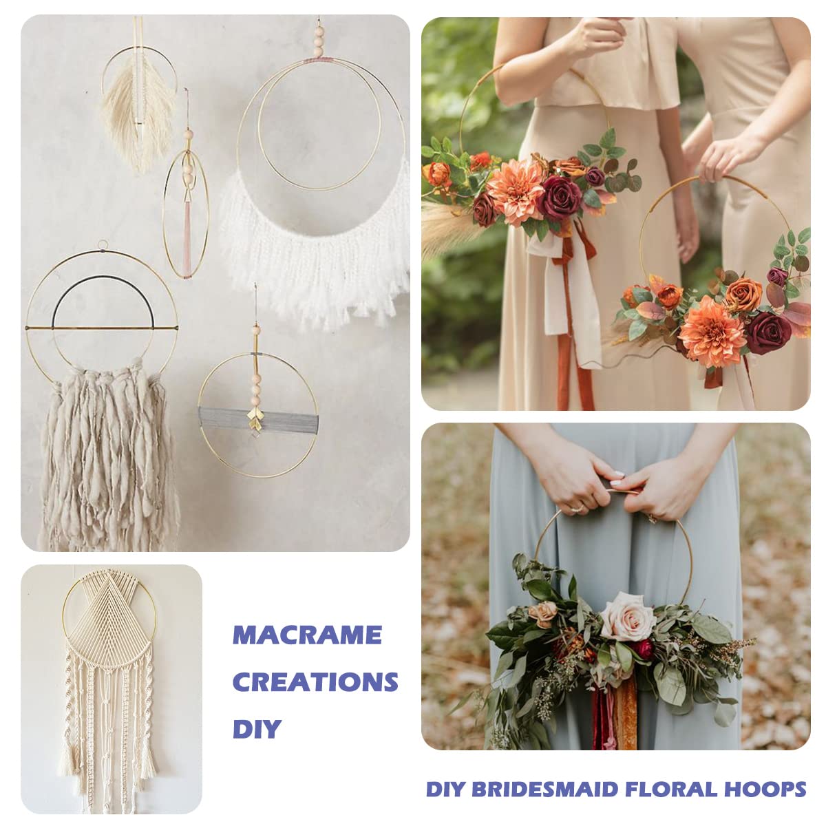 10 Pack Floral Hoop with Holders and 38-Yard Paddle Wire 10/12/14 Inch ...