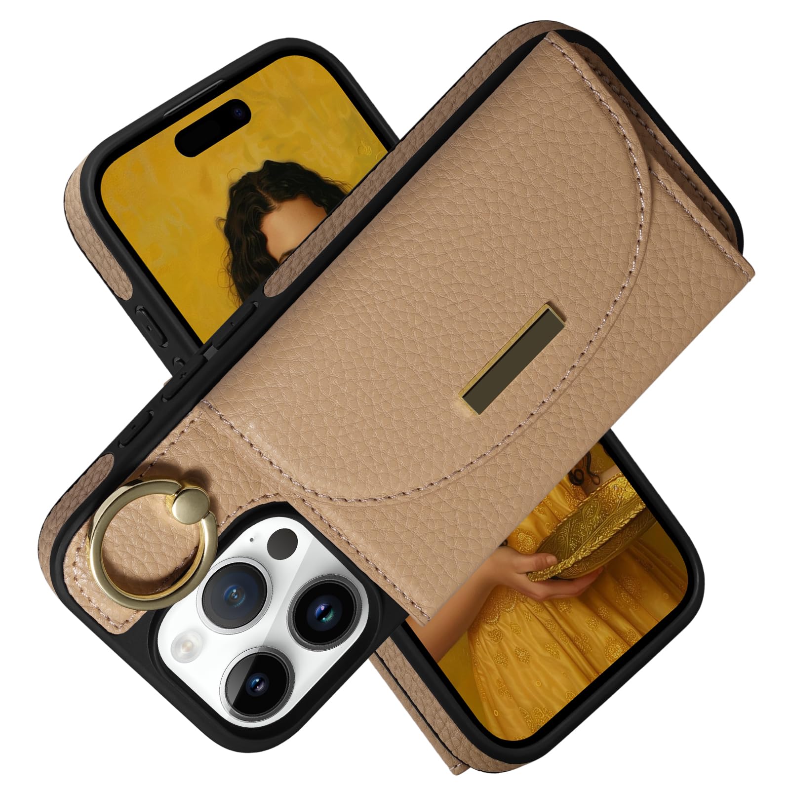 Amazon.com: Keallce Case for iPhone 16 Pro Max Wallet Case, Flip Leather Case with Card Slots ...