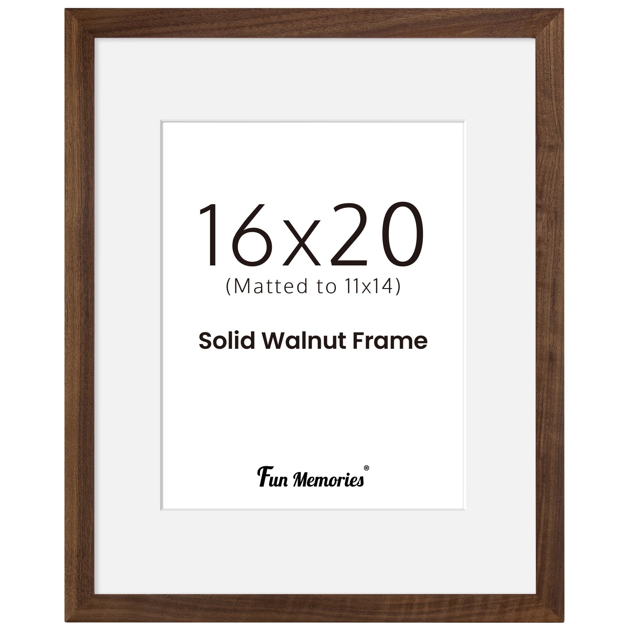 Amazon.com - 16x20 Picture Frame for Wall, Solid Walnut Wood 16x20 ...