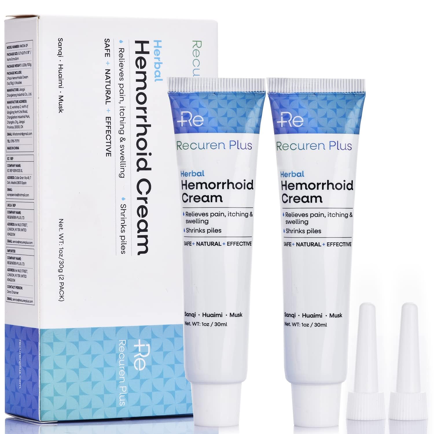 Recuren Plus Hemorrhoids Treatment Hemorrhoid & Fissure Cream Fast ...