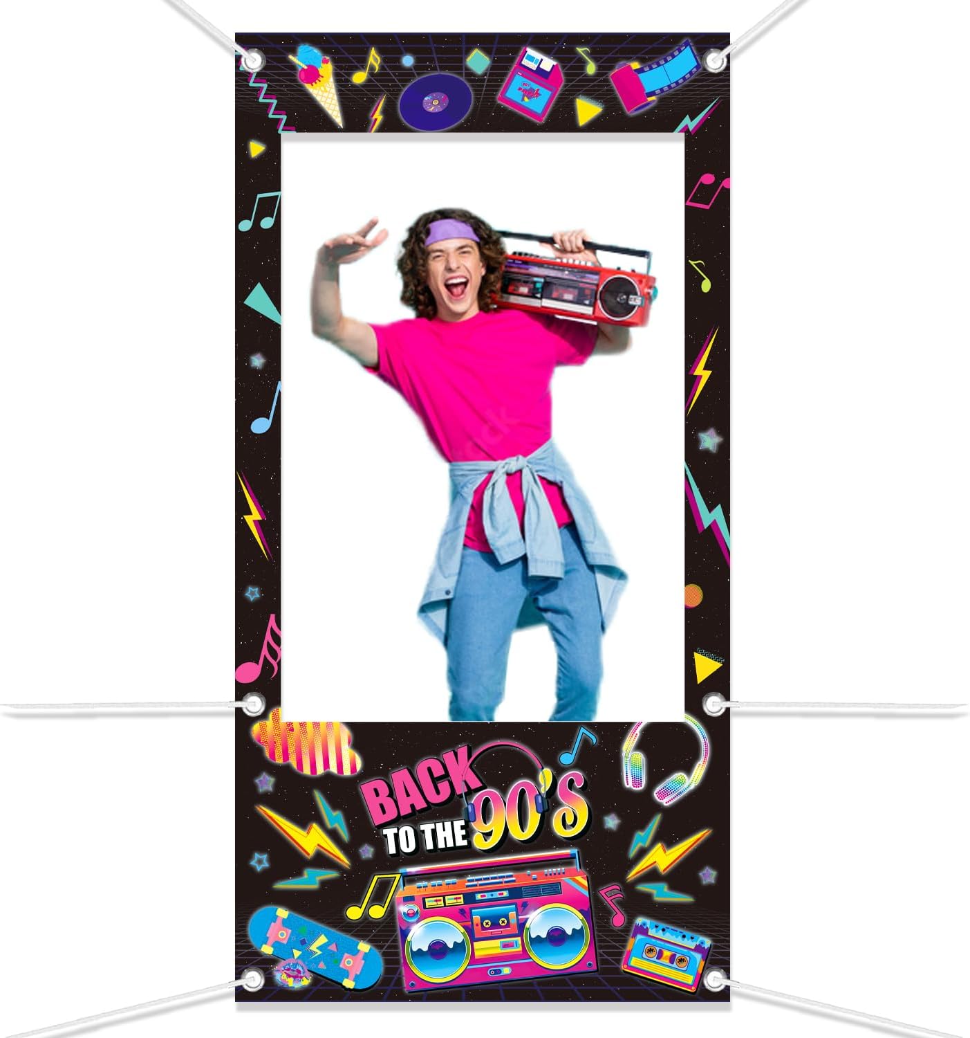 Amazon.com: 90s Party Decorations Photo Booth Props - 1990s Throwback ...