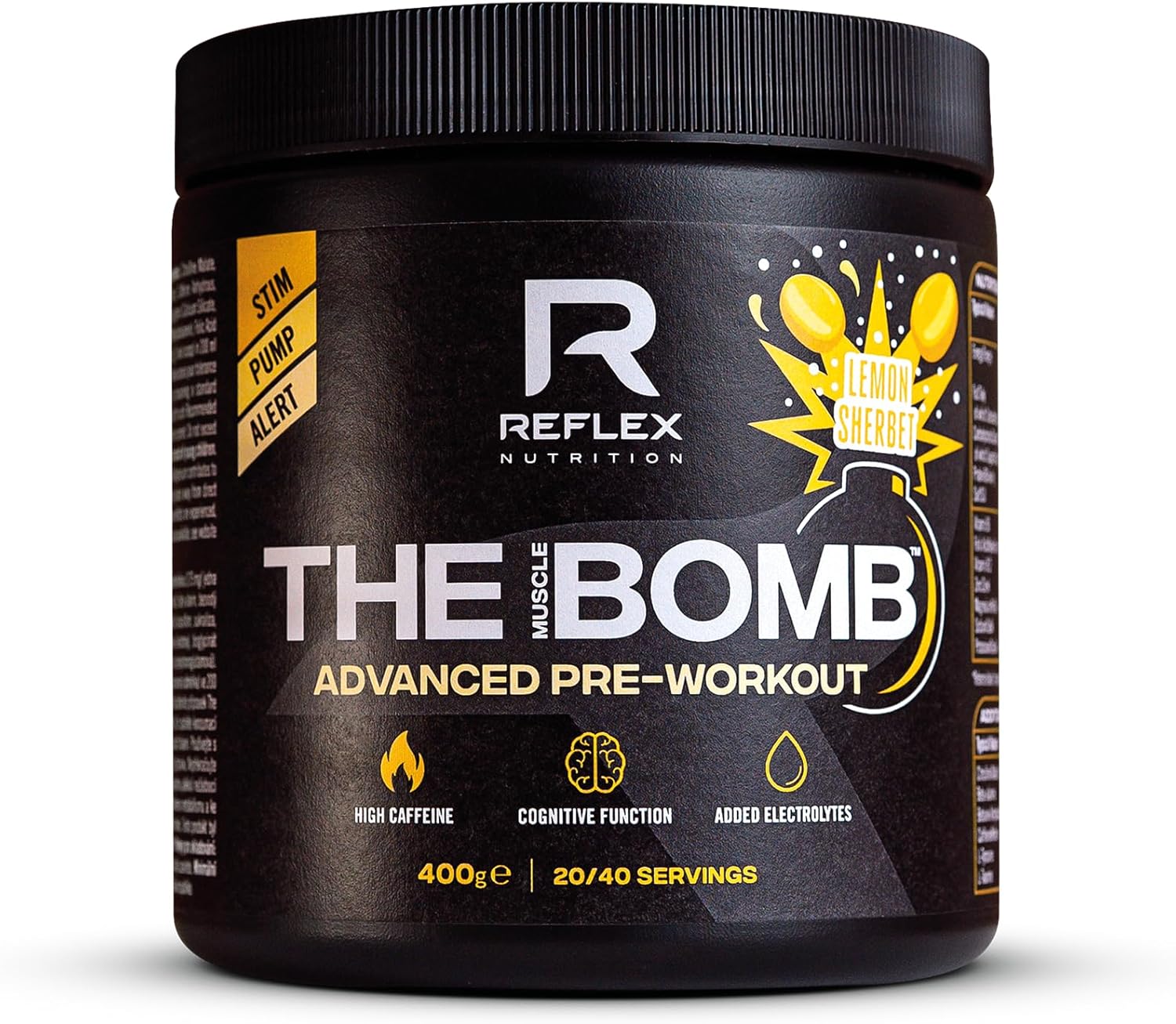 Reflex Nutrition The Muscle Bomb Caffeine Pre Workout Powder - 350mg ...