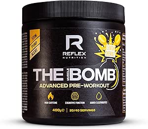 Reflex Nutrition The Muscle Bomb Caffeine Pre Workout Powder - 350mg ...