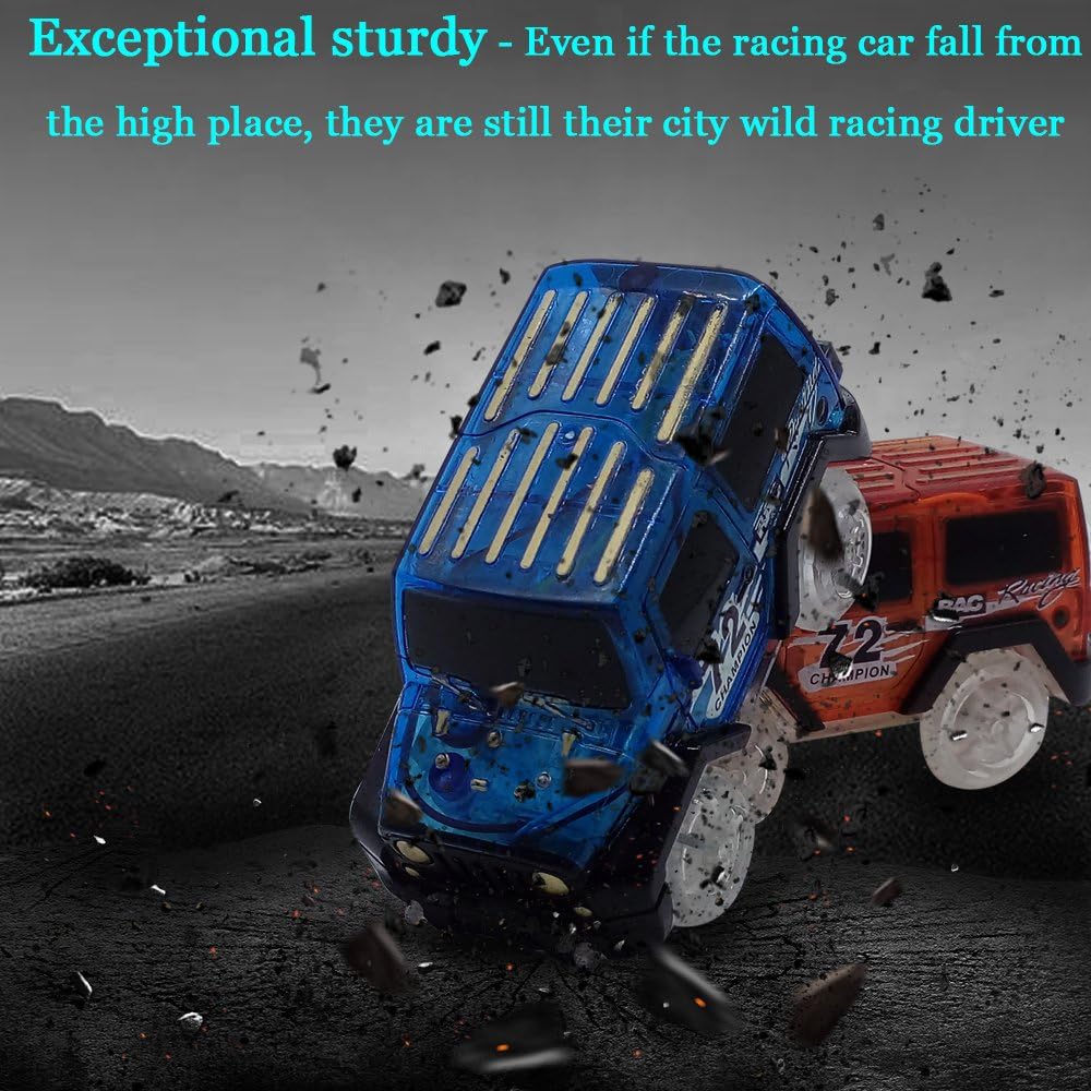 Car Track, Light Up Tracks Car (2 unidades) Glow in the Dark Racing ...