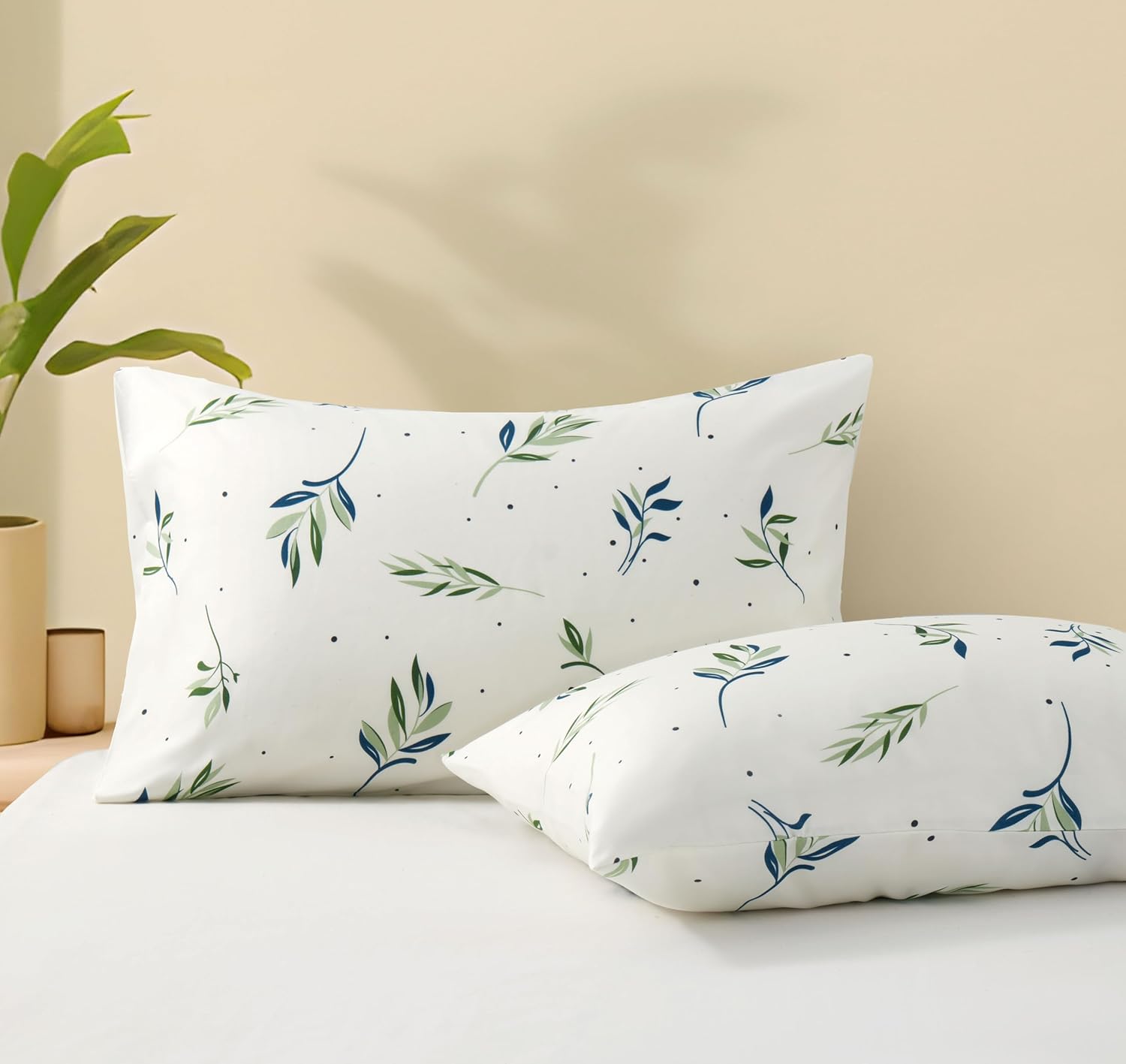 Amazon.com: Queen Pillow Cases Set of 2, 20x30 Envelope Closure ...