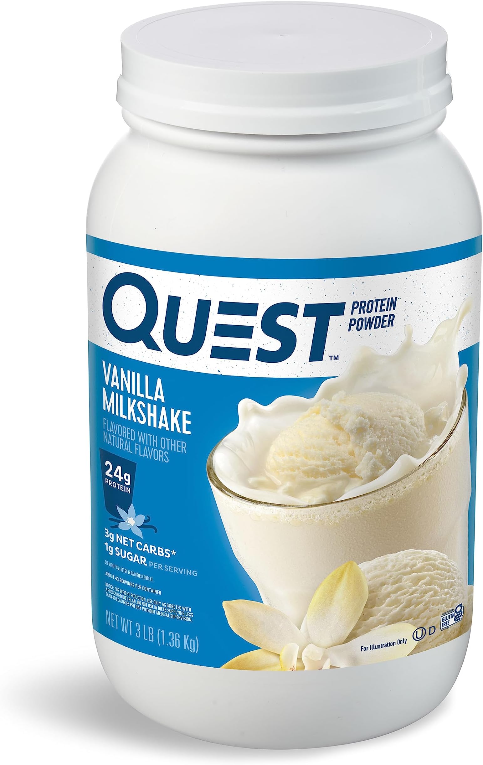 Amazon.com: Quest Nutrition Vanilla Milkshake Protein Powder, 24g of ...