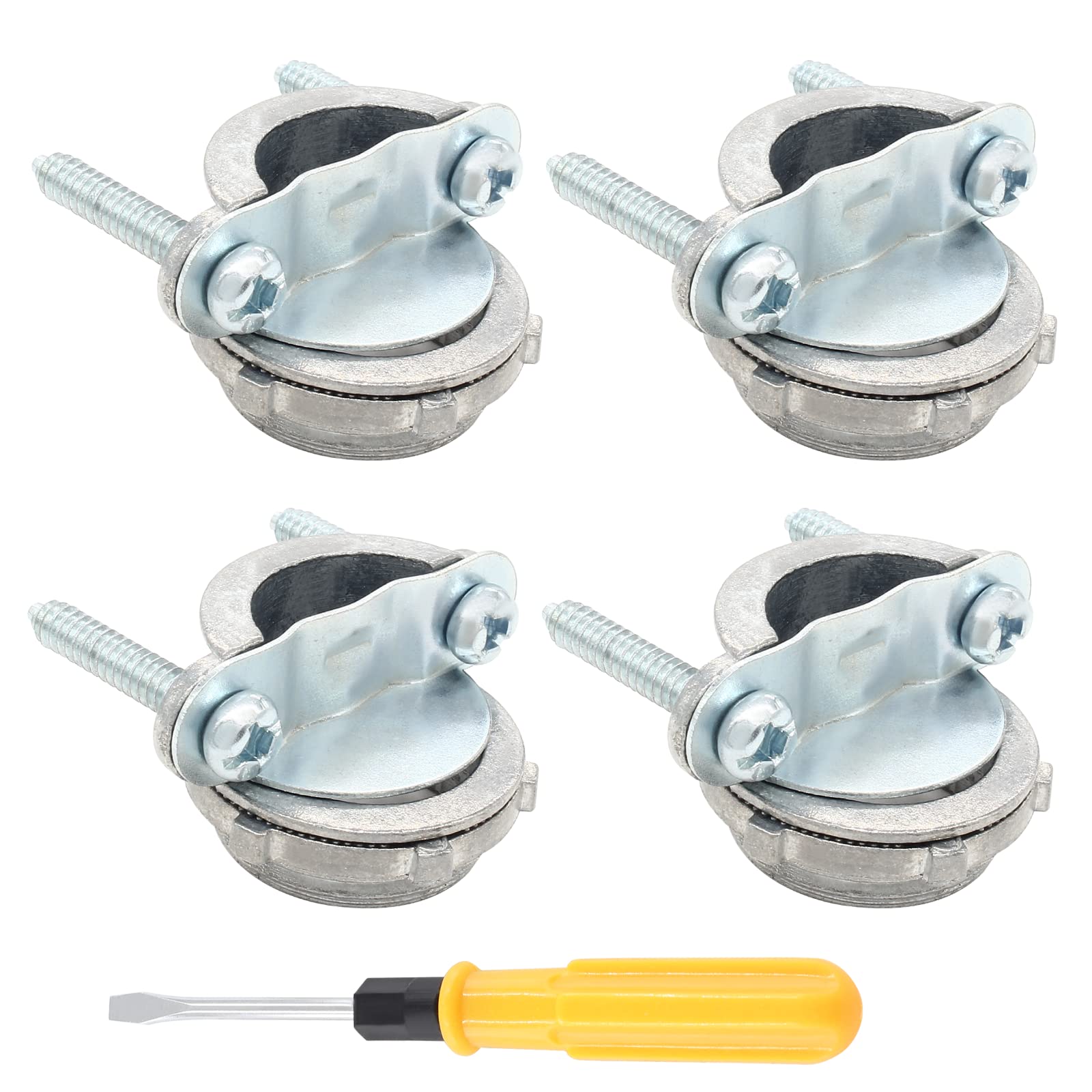 Snapklik.com : Kyuionty 4 Pcs 3/4 Inch Clamp Type Cable Connectors