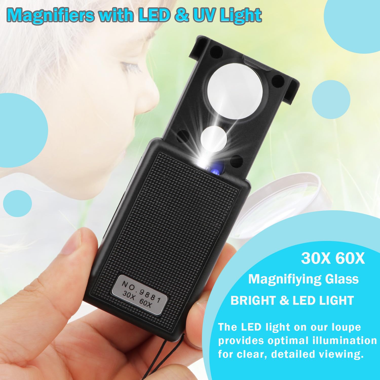 Snapklik.com : Rongon Handheld Magnifying Glasses, Mini Pocket ...