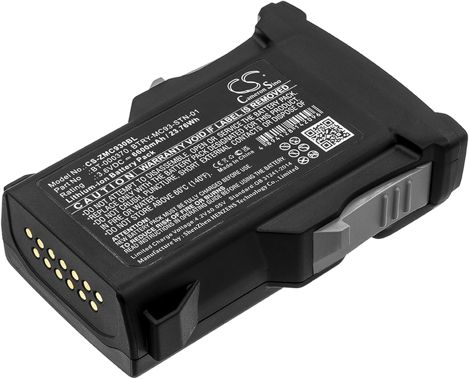 Battery for Zebra MC93, MC9300, BT-000370, BTRY-MC93-FZ-10, BTRY-MC93 ...