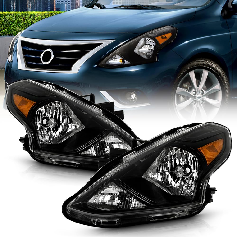 Snapklik.com : For 2015 2016 2017 2018 2019 Nissan Versa Black Housing ...