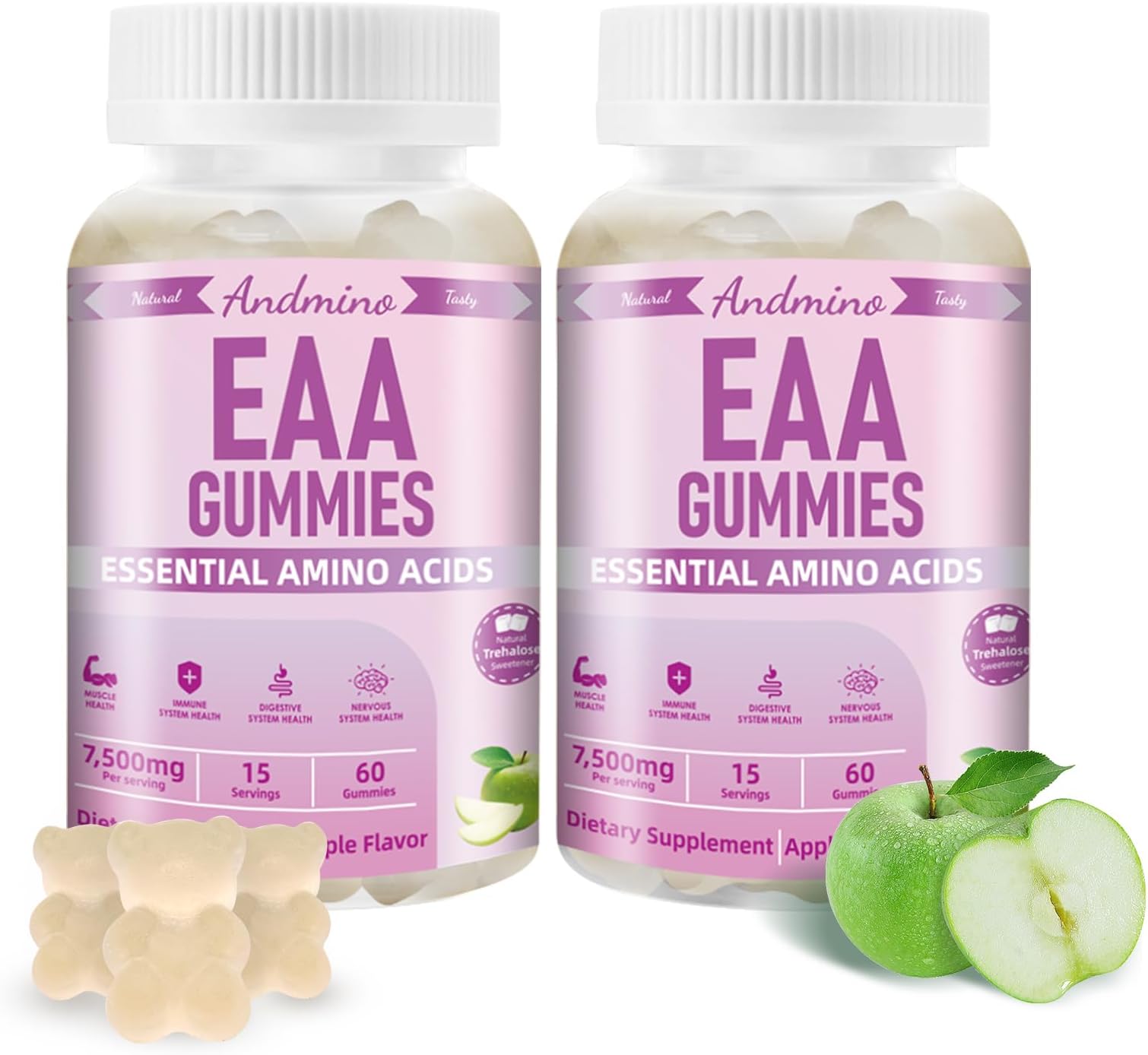 Amazon.com: Parhaat EAA Gummies 120 Gummies (Strawberry), Essential ...