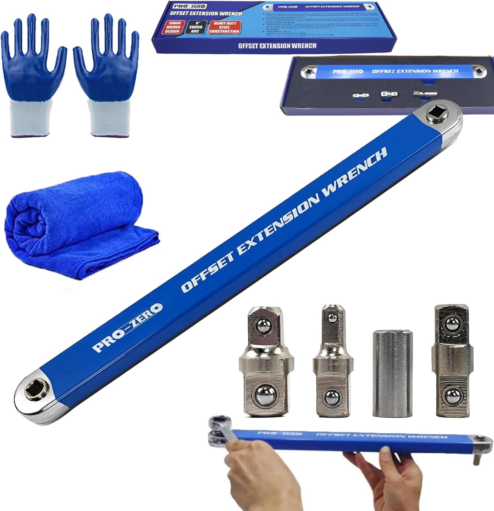 EZGHAR Pro Zero Offset Extension Wrench - 2024 Premium Offset Extension ...