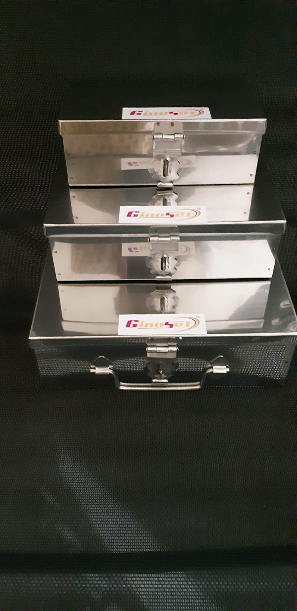 GinoSet® Stainless Steel Storage Boxes,Cash Peti, Pooja Peti,Organizer ...