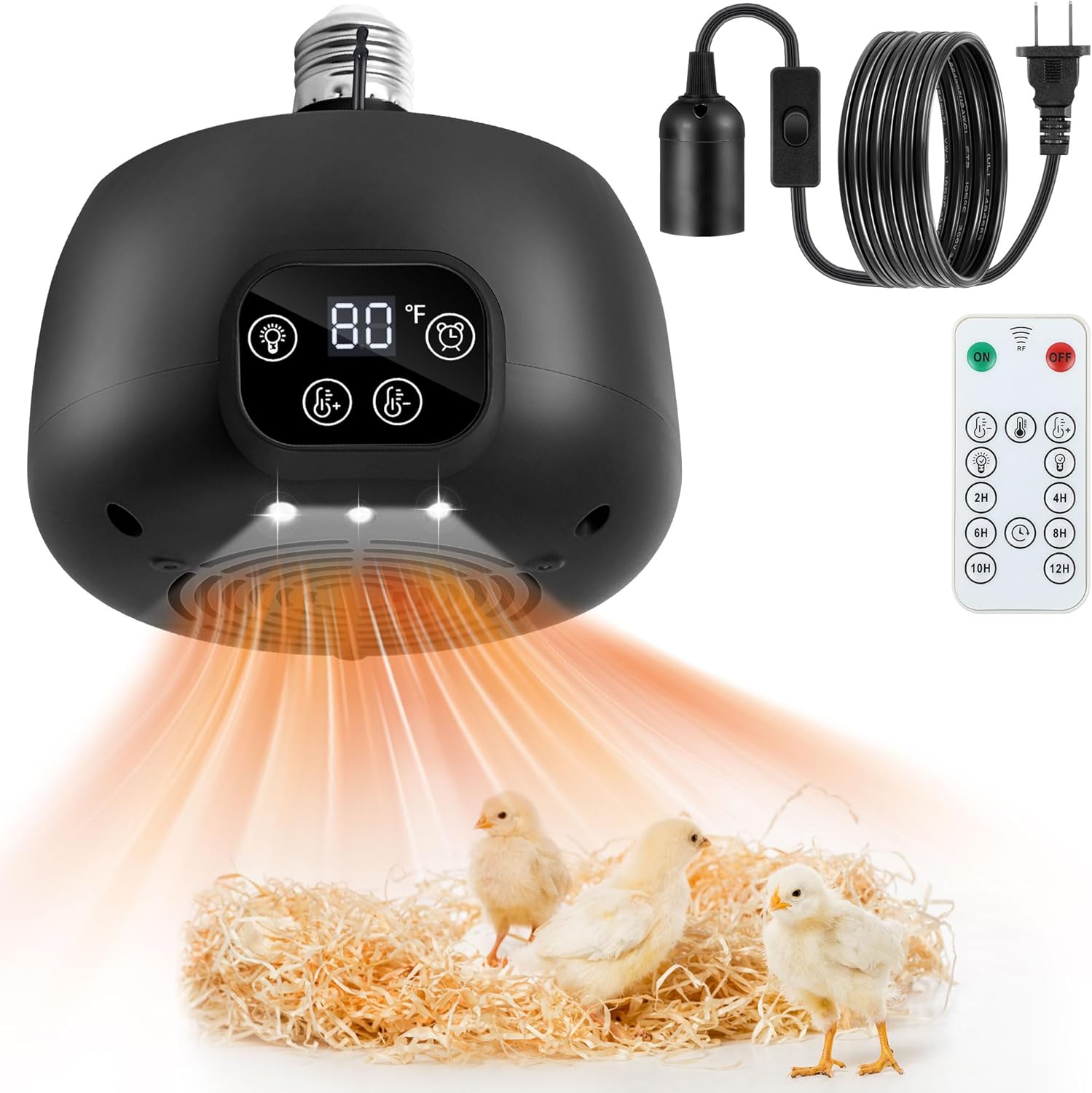 Amazon.com : Gulfmew 1 Pack Chicken Coop Heater with Remote, 200W ...