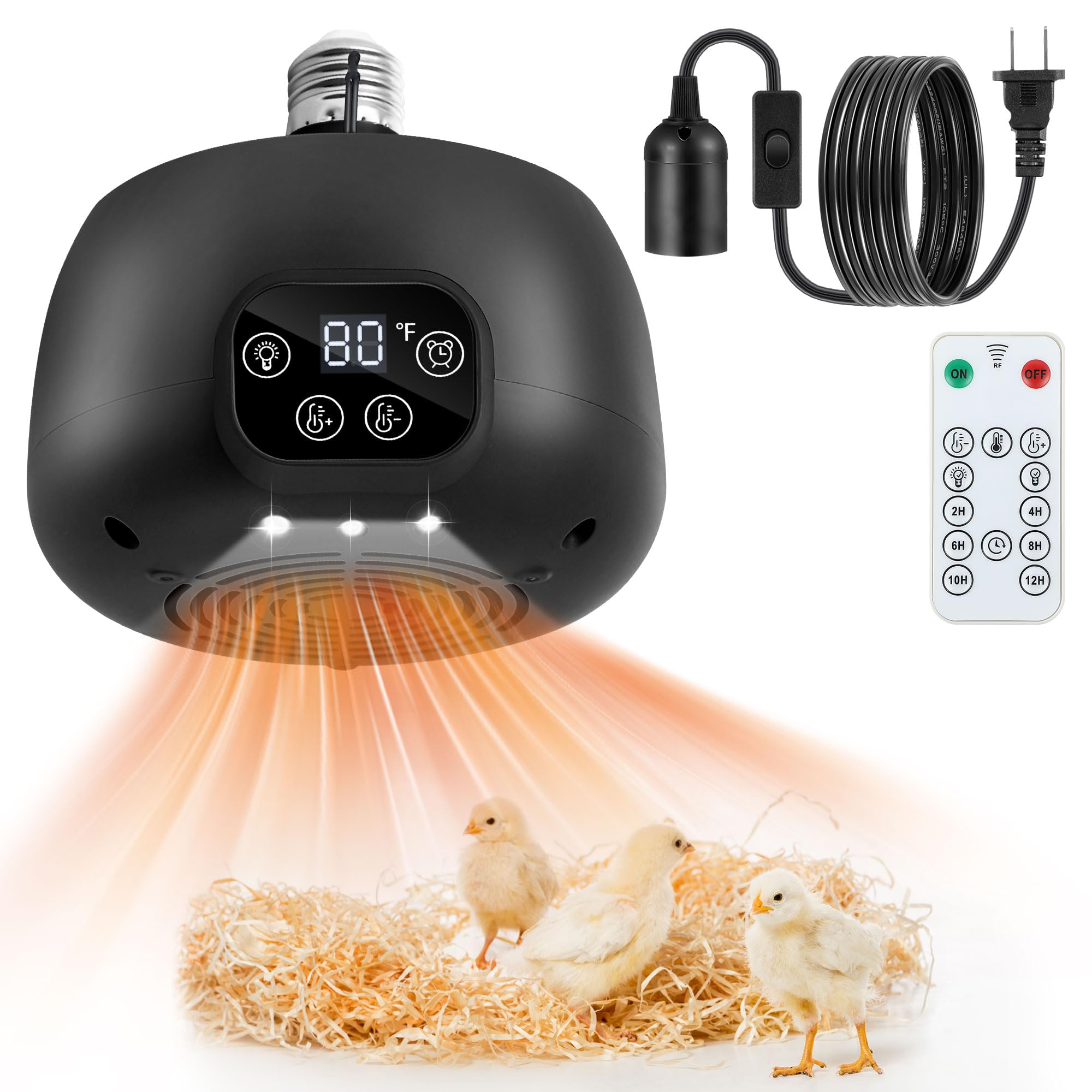 Amazon.com : Gulfmew 1 Pack Chicken Coop Heater with Remote, 200W ...