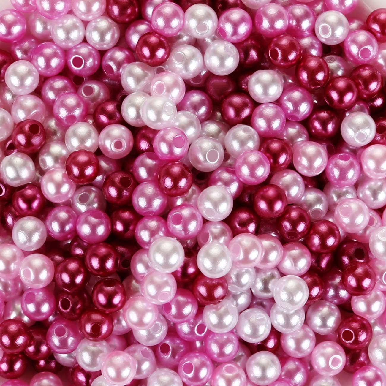 TOAOB 1000pcs Glass Pearls 10 Colors Round Tiny Loose Imitation Pearl ...