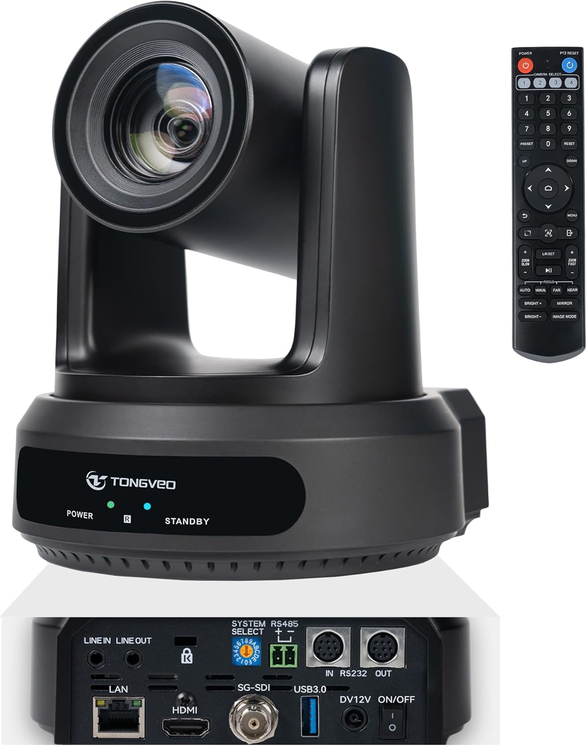 Amazon.com: TONGVEO AI Auto-Tracking IP PTZ Camera SDI/HDMI/USB3.0/LAN ...