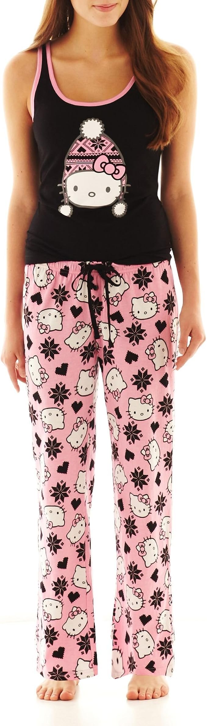 Hello Kitty Junior's Celestial Cutie 3-Piece Pajama Gift Set, Black ...