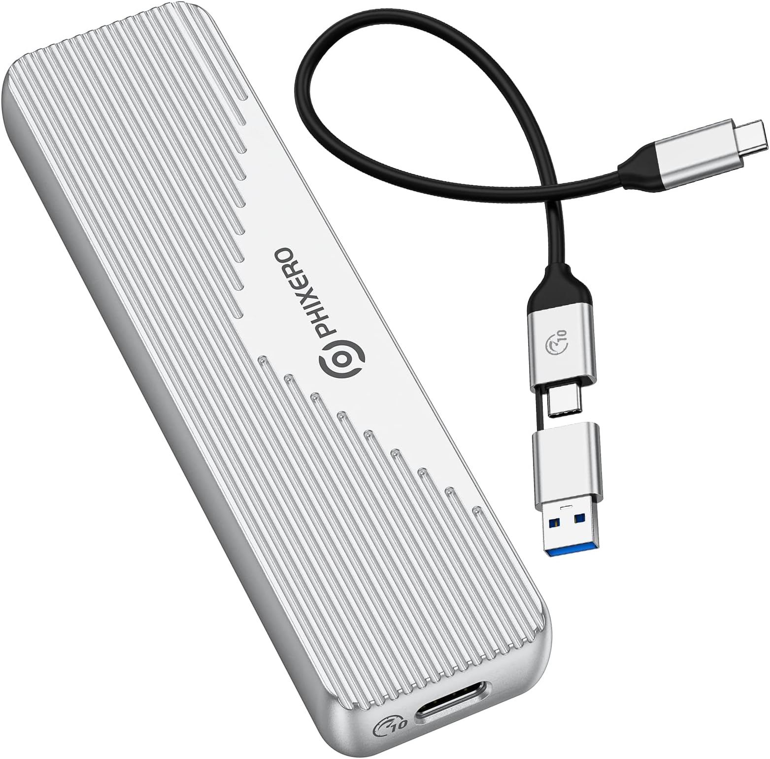 Amazon.com: NVMe M.2 Enclosure & USB Hub 2 in 1, USB C 3.2 Gen2 10Gbps ...