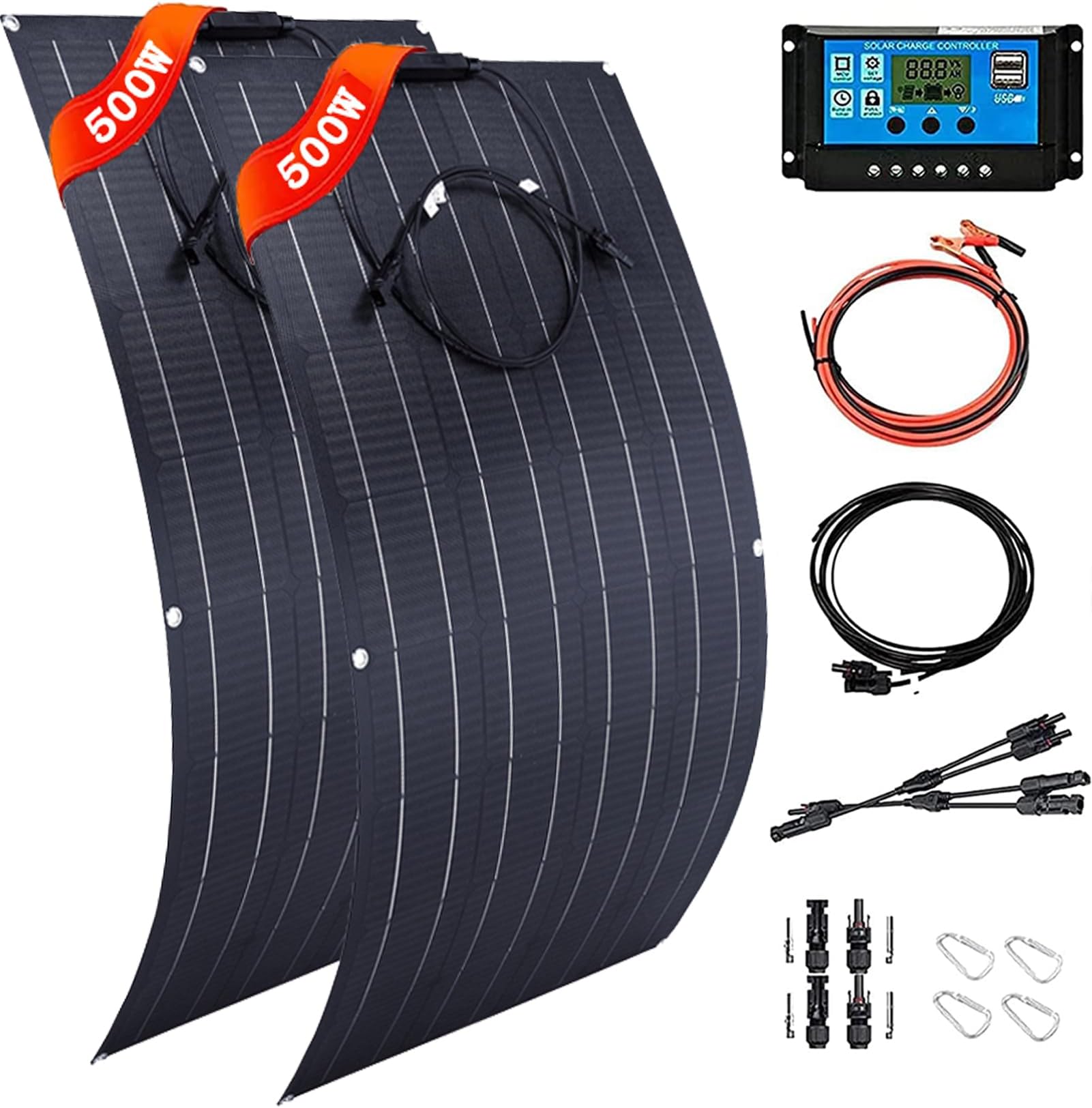 Amazon.com : 1000 Watt Solar Panel Kit, with Charge Controller(40A ...