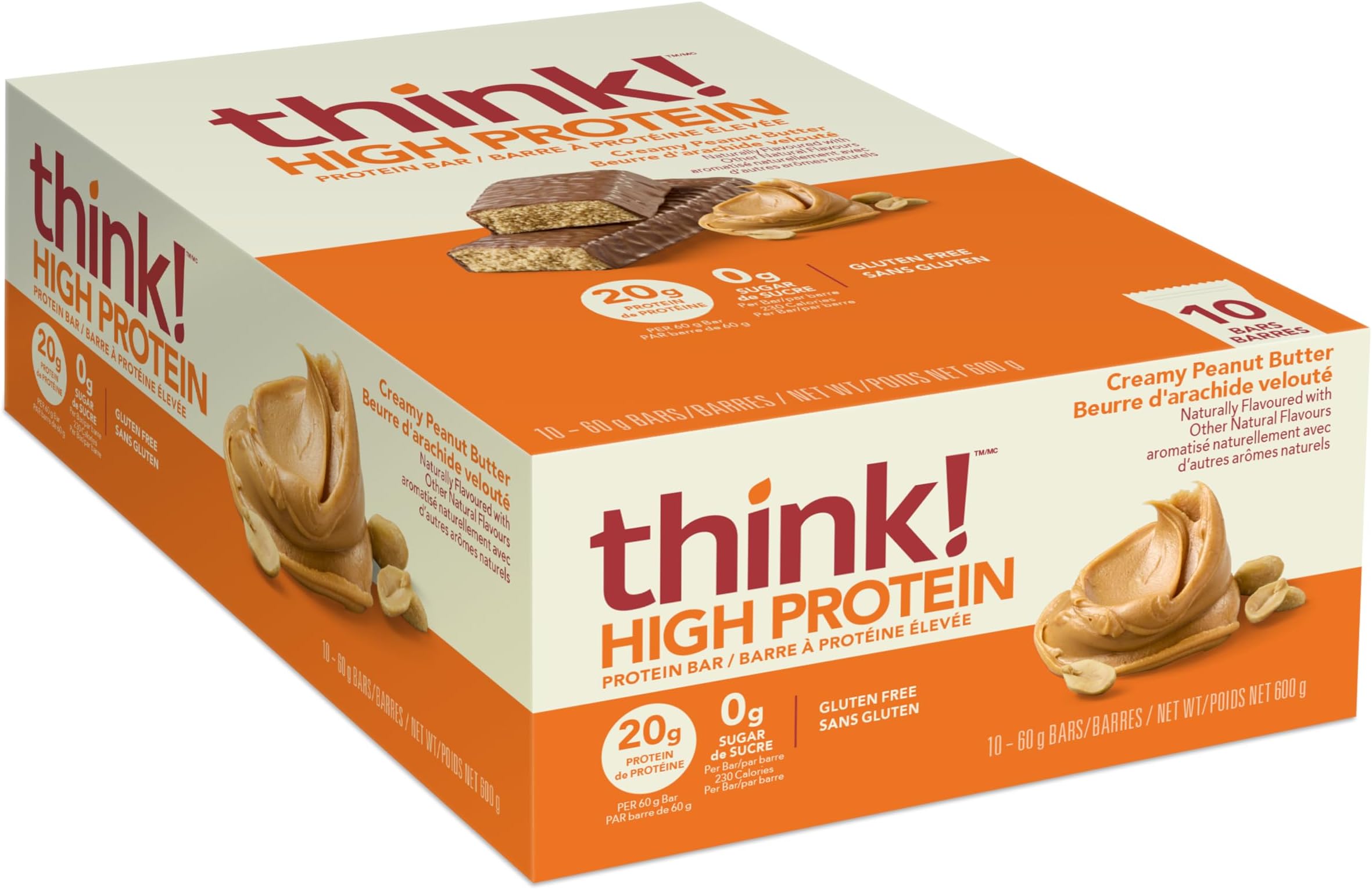 Amazon.com: think! Protein Bars, High Protein Snacks, Gluten Free ...