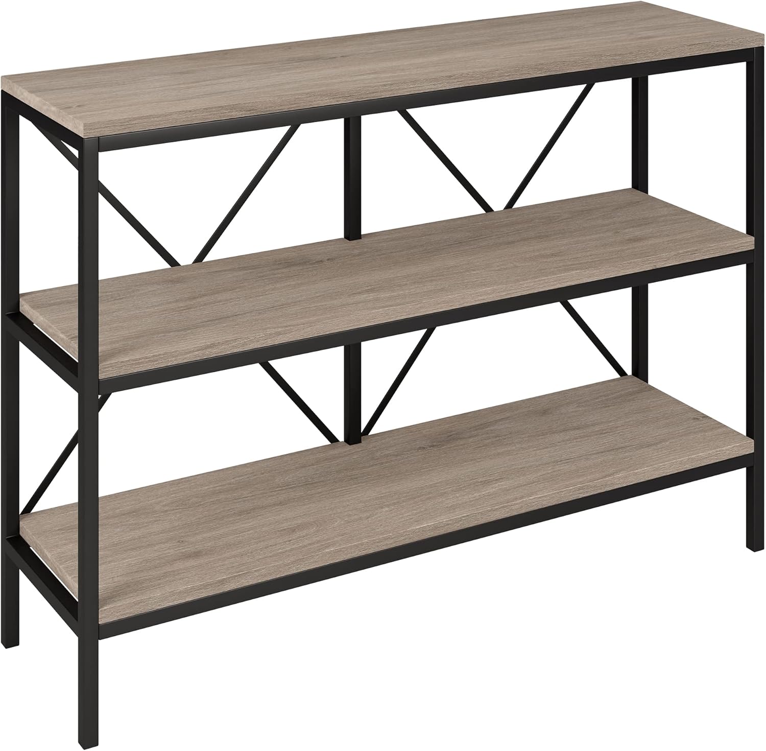 Amazon.com: Henn&Hart 42" Wide Rectangular Console Table in Blackened ...