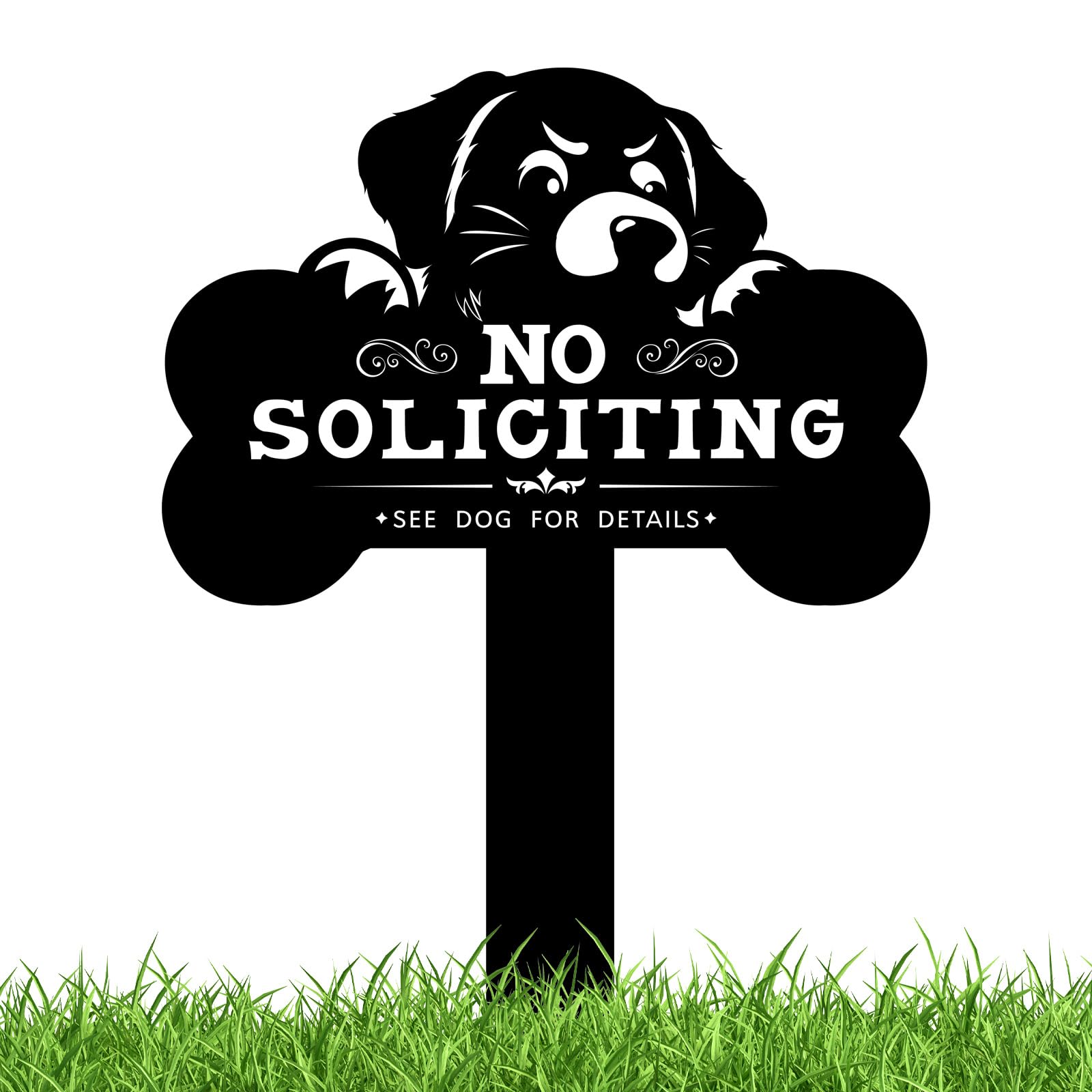 Amazon.com : Pigort No Soliciting Sign for House Funny Metal No ...