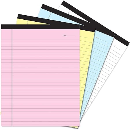 Amazon Basics Wide Ruled 5x 8 - Inch 50-Sheet Lined Writing Note Pad ...