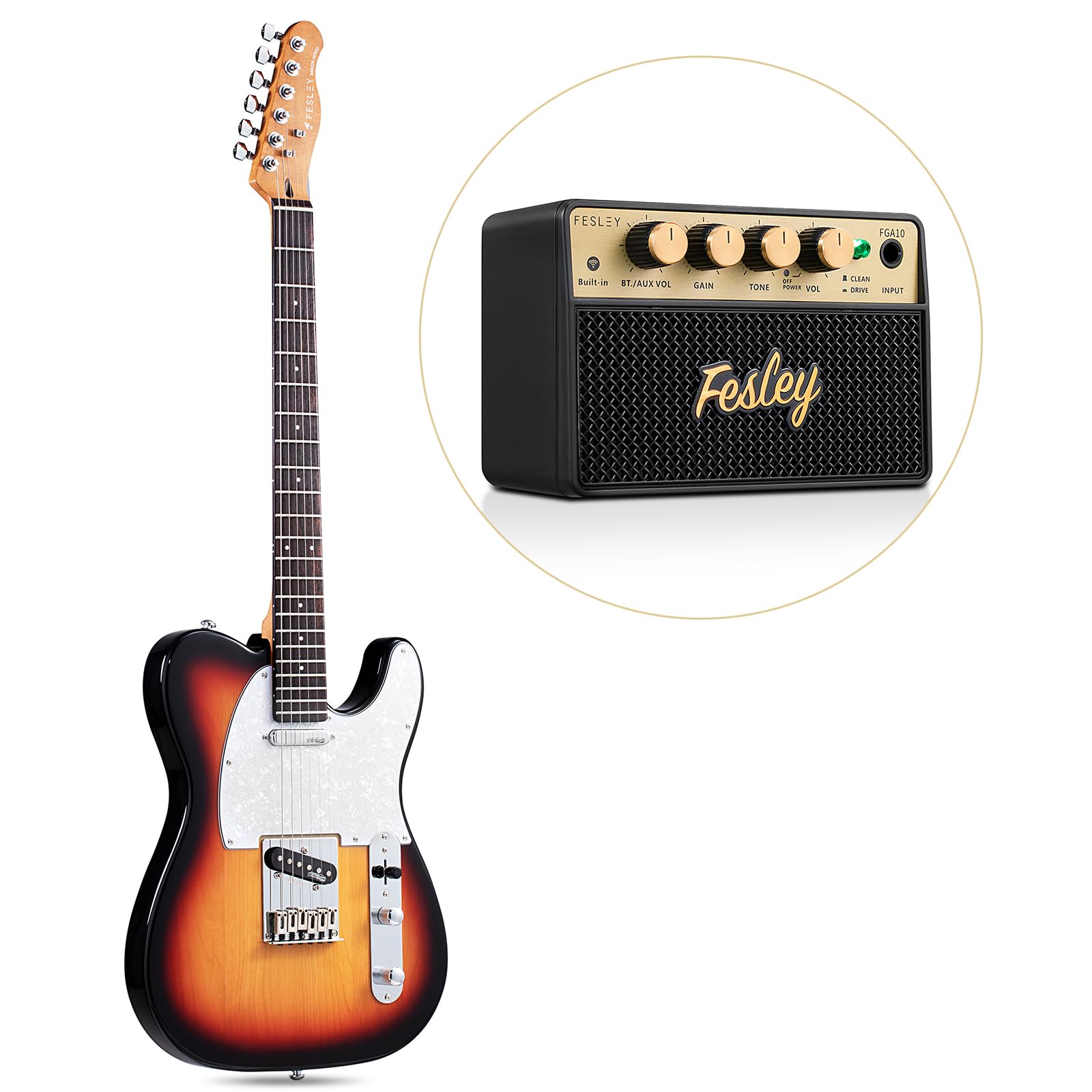 Amazon.com: Fesley 39" TL Style Electric Guitars for Intermediate &Pro ...