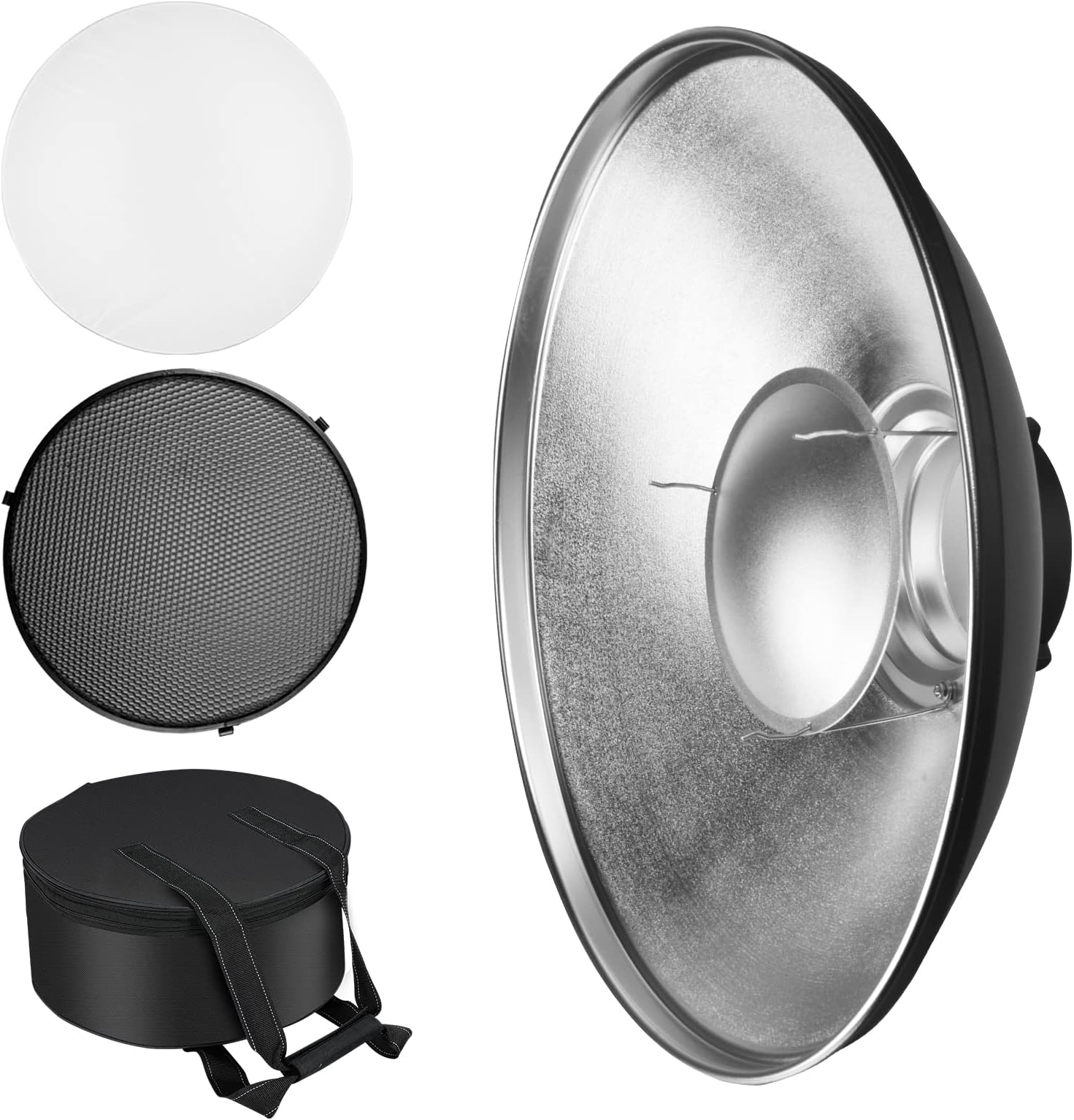Amazon.com : Godox AD-S3 Beauty Dish Reflector with Honeycomb Cover for ...