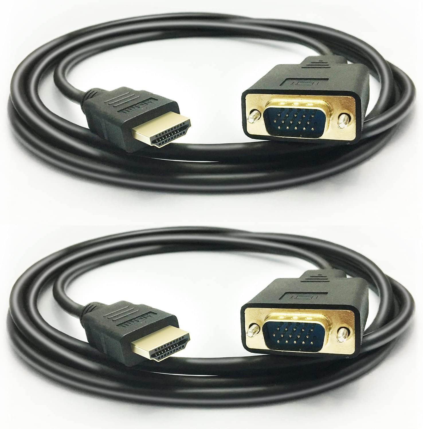 Amazon.com: HDMI to VGA Adapter Cable One Way Direction 1080P Gold ...