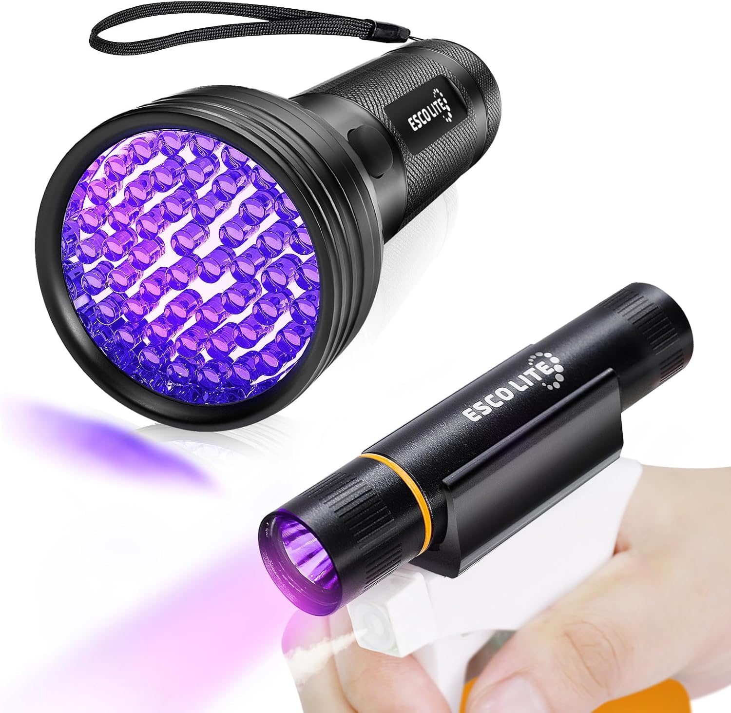 Amazon.com: ESCO LITE 51 LED Black Light UV Flashlight and 385nM ...